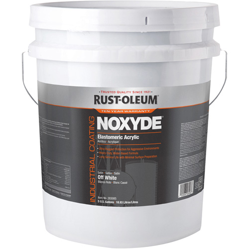 Rust-Oleum Noxyde Elastomeric Acrylic Coating, 5 gal., Pail, White ...