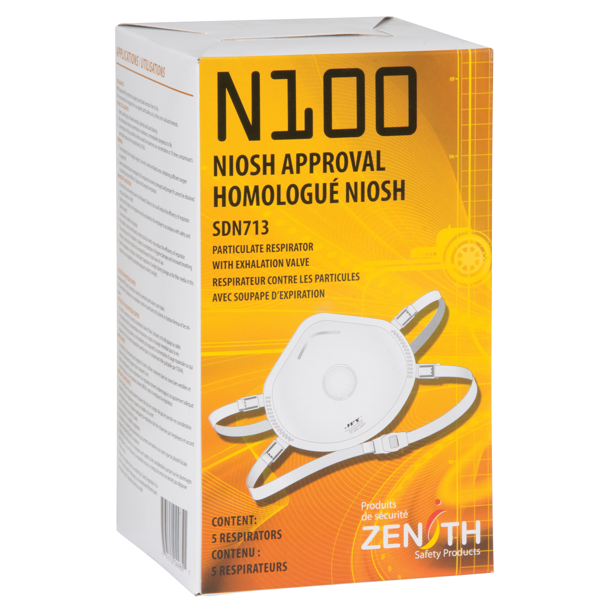 Zenith Safety Products Particulate Respirator, N100, NIOSH Certified ...